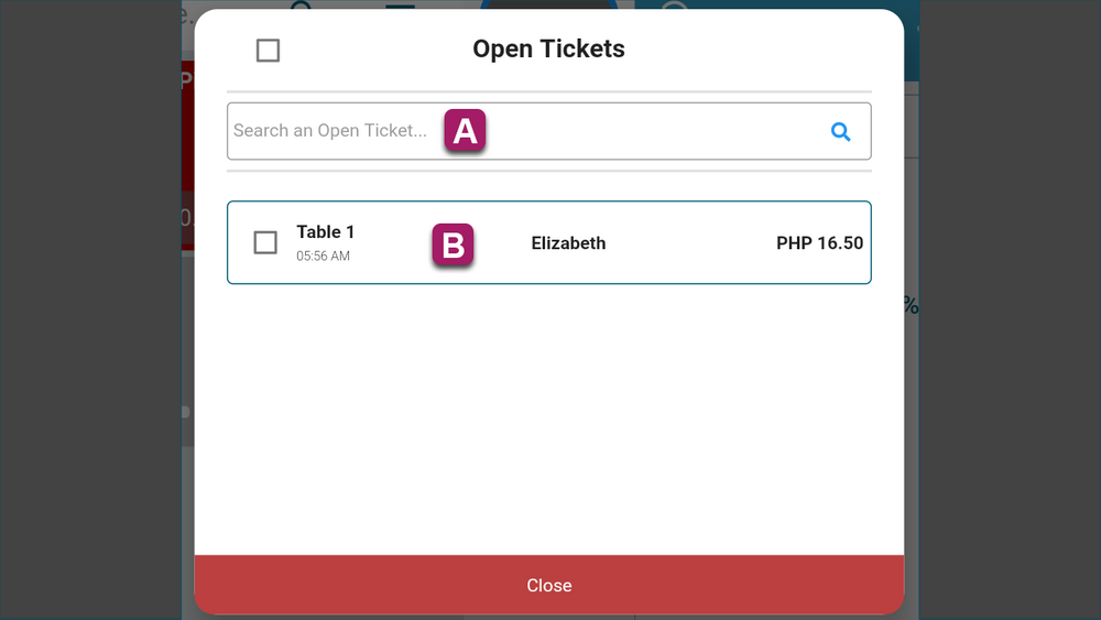 Using Open Tickets