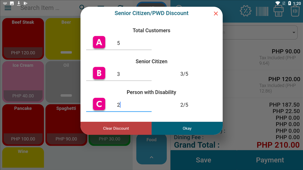 Senior Citizen (SC) & Person With Disabilities (PWD) Discount