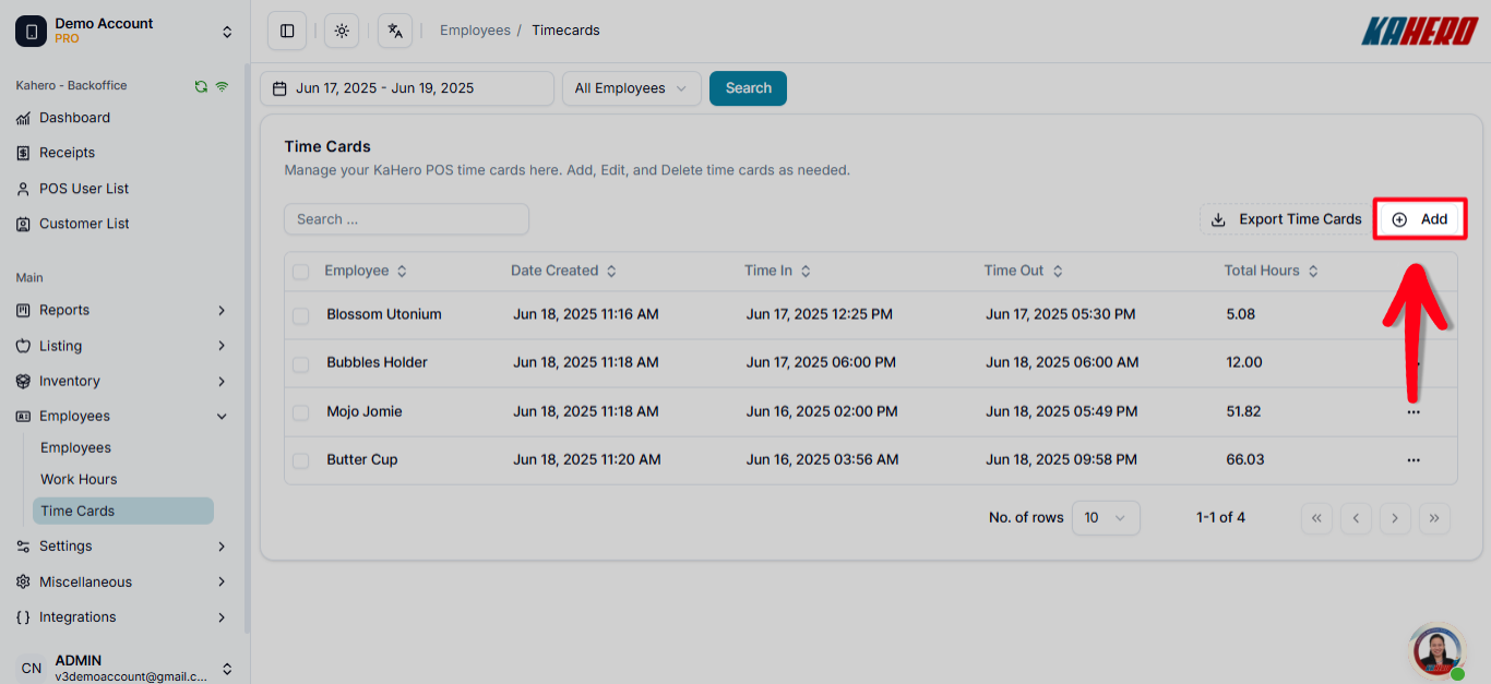Employees (Back Office V3)