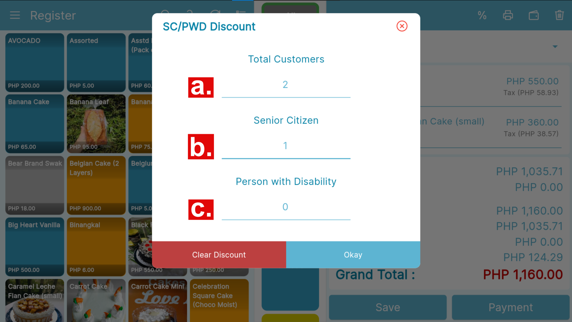 Senior Citizen (SC) & Person With Disabilities (PWD) Discount