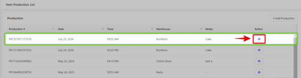 Adding Production (Back Office)