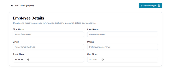 Employees (Back Office V3)